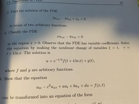 solved classify the pde xu xx 4u xt 0 in the region x 0