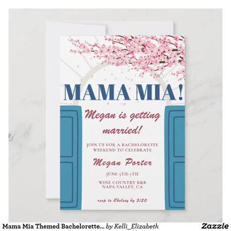 Mama Mia Invitations Invitation Templates Zazzle Bachelorette