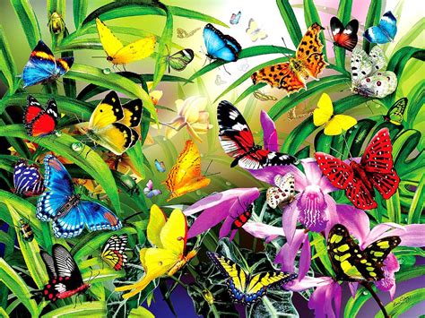 Sunsout TROPICAL BUTTERFLIES 1000 PIECE Jigsaw Puzzle