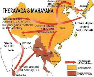 Sari Agama Buddha Peta Penyebaran Agama Buddha Di India Dan Asia Timur