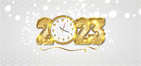 3d Luxury Golden 2023 With Gold Happy New Year Transparent Background