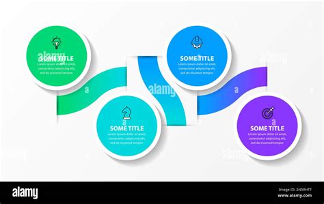 Infographic Template With Icons And 4 Options Or Steps Line Can Be