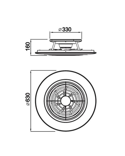 Ventilador de techo 35W Ø63cm plafón LED 70W control remoto luz
