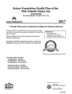 Fillable Online Healthplans Kaiserpermanente 877 KP4 FEDS 877 574 3337