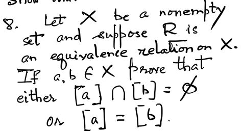 solved 8 let x be a x an nonempty set and suppose ris