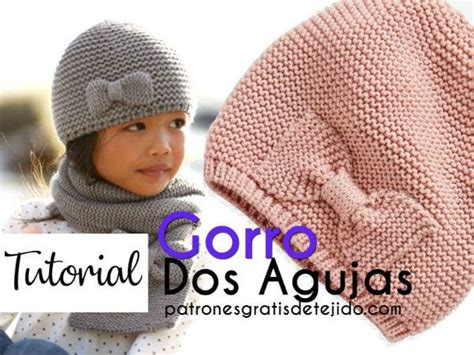 Cómo tejer gorro con dos agujas para bebe y niños Gorro bebe dos