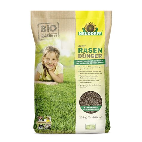 Neudorff Azet RasenDünger 20 kg für dichten grünen Rasen ohne Moos