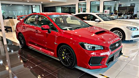Subaru Wrx Sti Red Color Best Car Exterior And Interior Details