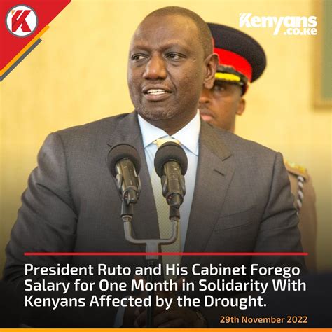 Kenyans Co Ke On Twitter President Ruto And His Cabinet Forego One