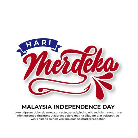 Premium Vector Lettering Text Of Hari Merdeka Malaysia Independence Day