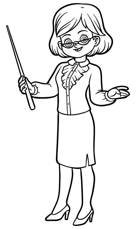 Desenhos De Professor E Professora Para Imprimir E Colorir Desenho