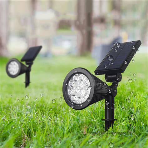 Lampa słoneczna IP65 światła zewnętrzne LED zmieniający grunt