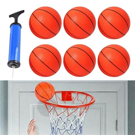 KOMPLETTES KINDER BASKETBALL SET 6 TEILIG aufblasbare Mini Bälle