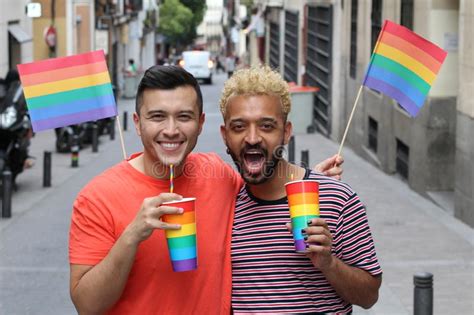 Gay Man Celebrating Diversity With Pride Stock Image Image Of