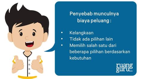 Pengertian Biaya Peluang Opportunity Cost Ekonomi Kelas