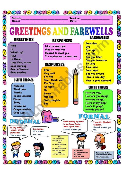 GREETINGS AND FAREWELLS 1 3 INTRODUCTIONS B W Version Included ESL