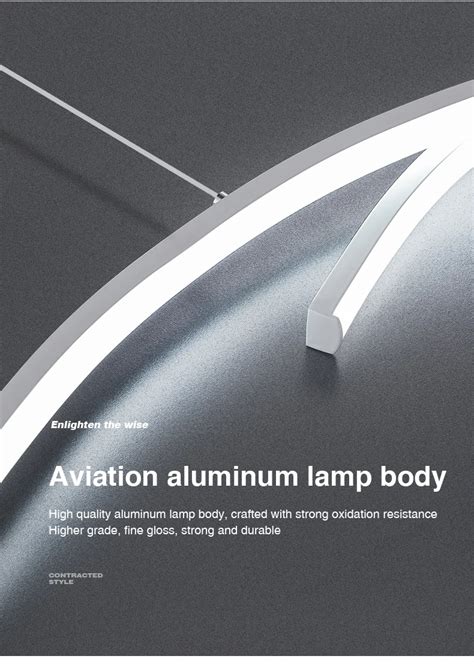 Lustre Minimalista Em Curva Suave Alumínio Luz De Led Importado Sem Taxas