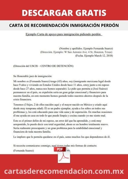 Cartas de Recomendación Inmigración Ejemplos 2024