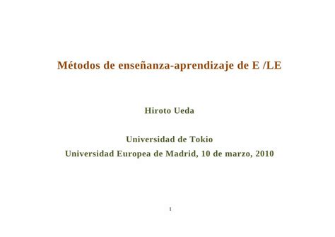 PDF Métodos de enseñanza aprendizaje de E LElecture ecc u tokyo ac