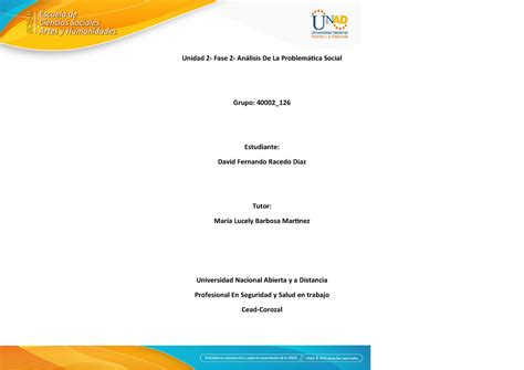 Anexo 2 Fase 3 Análisis de la problemática social Unidad 2 Fase