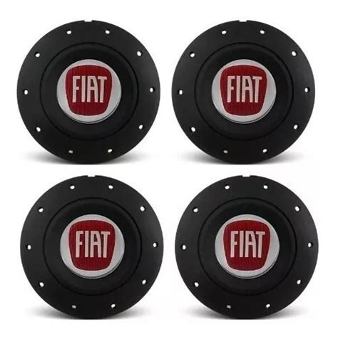Jogo 4 Calotas Centro Roda Ferro Amarok Fiat Aro 14 15 4x100