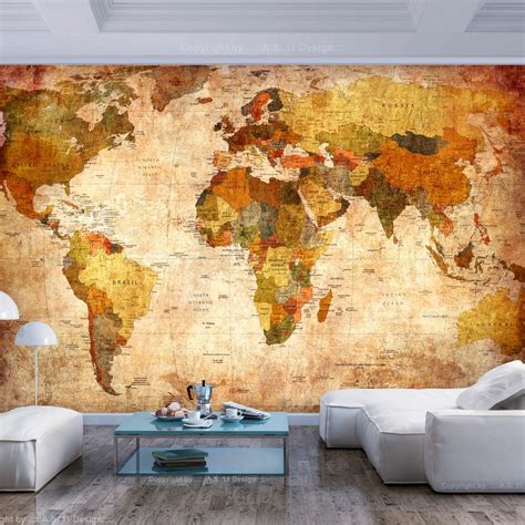 Fototapeta Retro Mapa Wiata Dovido Pl