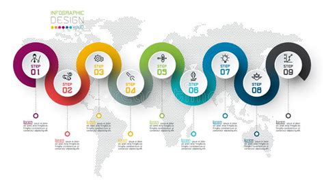 Etiqueta Del C rculo Infographic Con Gradual Ilustración del Vector