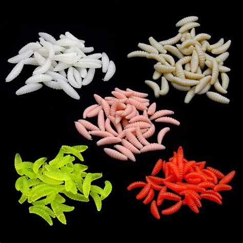 Aliexpress Buy Maggot Fishing Bait 50pcs Lot 2cm Silicone