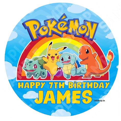 Pokémon Edible Print Edible Cake Toppers Edible Picture Caketop ie