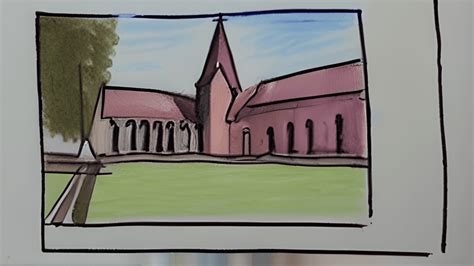 How To Draw A Church In Perspective With Watercolor Creative Fabrica