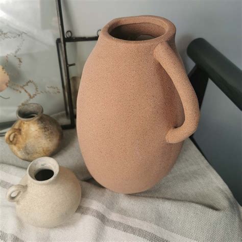 Vase cruche en grès rustique terre cuite Madam Stoltz La déco 2B