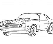 Coloriage Camaro classique dessin gratuit à imprimer