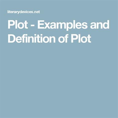 Plot Examples And Definition Of Plot Literary Terms Literary Devices