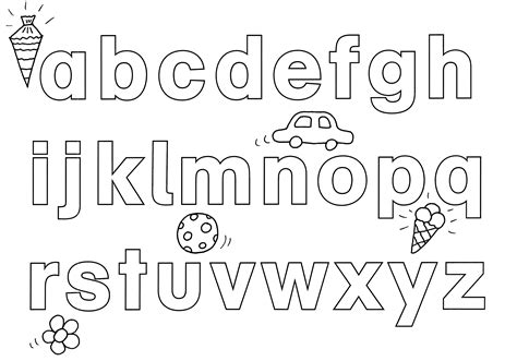 Ausmalbild 160 schöne Vorlagen zum Buchstaben lernen ABC ausmalen
