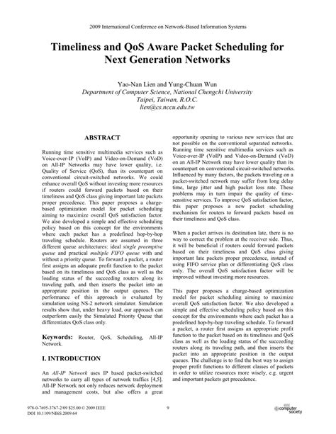 pdf timeliness and qos aware packet scheduling for next generation networks
