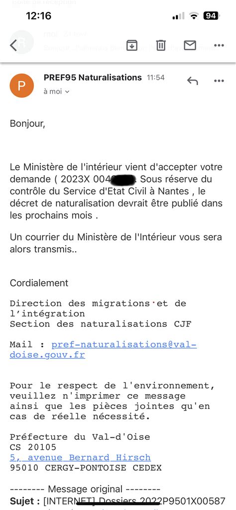 FORUM 1 NATURALISATION PAR DECRET Suivi De Dossier SDANF SCEC