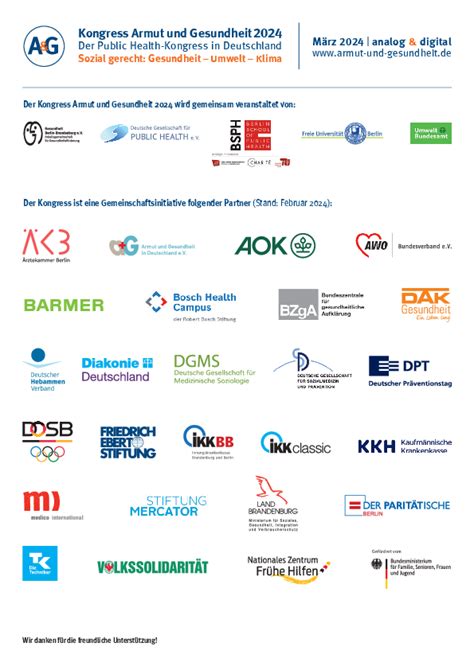 Armut Und Gesundheit 29 Kongress 2024