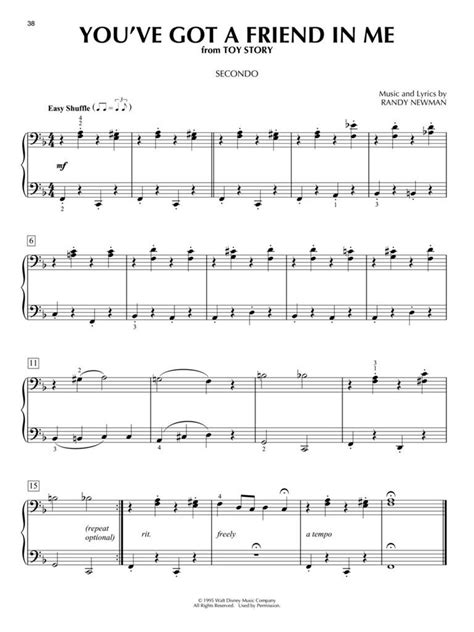 Partituras y ediciones críticas Favorite Disney Songs for Piano Duet