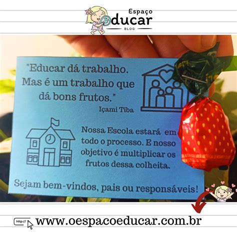 Mensagem para reunião de pais Blog Espaço Educar