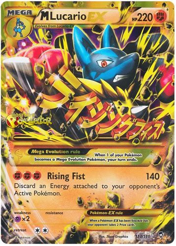 Carta Pok Mon Mega Lucario Ex Shiny Sleeve Novo R