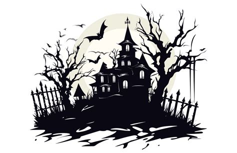 Vector Of Halloween Haunted House Graphic By Unique Design Team