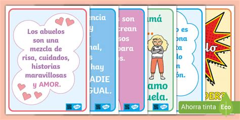 Imágenes del Día de los Abuelos con frases Twinkl