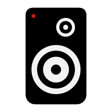 Icono De Altavoz Simple Negro Plano Vector Premium