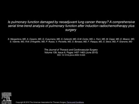 Is Pulmonary Function Damaged By Neoadjuvant Lung Cancer Therapy Ppt