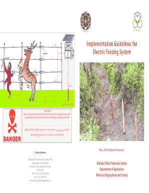 Fillable Online Nppc Gov Implementation Guidelines For Electric Fencing