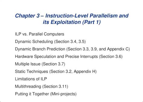 pdf chapter 3 instruction level parallelism and its · chapter 3 instruction level