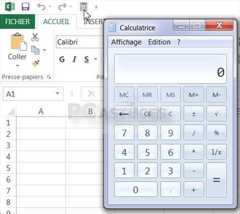 Ajouter la calculatrice à la barre d accès rapide Excel 2010 et 2013