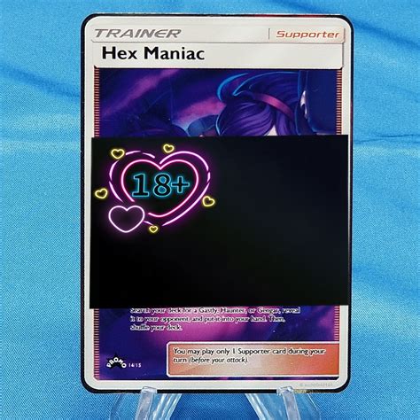 Sexy Pokemon Card Tracking Included Nsfw Hex Maniac Full Etsy