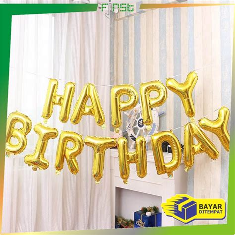 Jual FH C390 Balon Foil Huruf Gold A Z Balon Foil Angka 0 9 Ballon