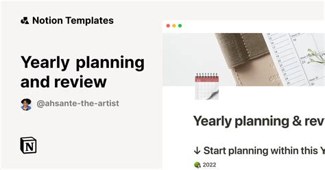 Yearly Planning And Review Template Notion Marketplace